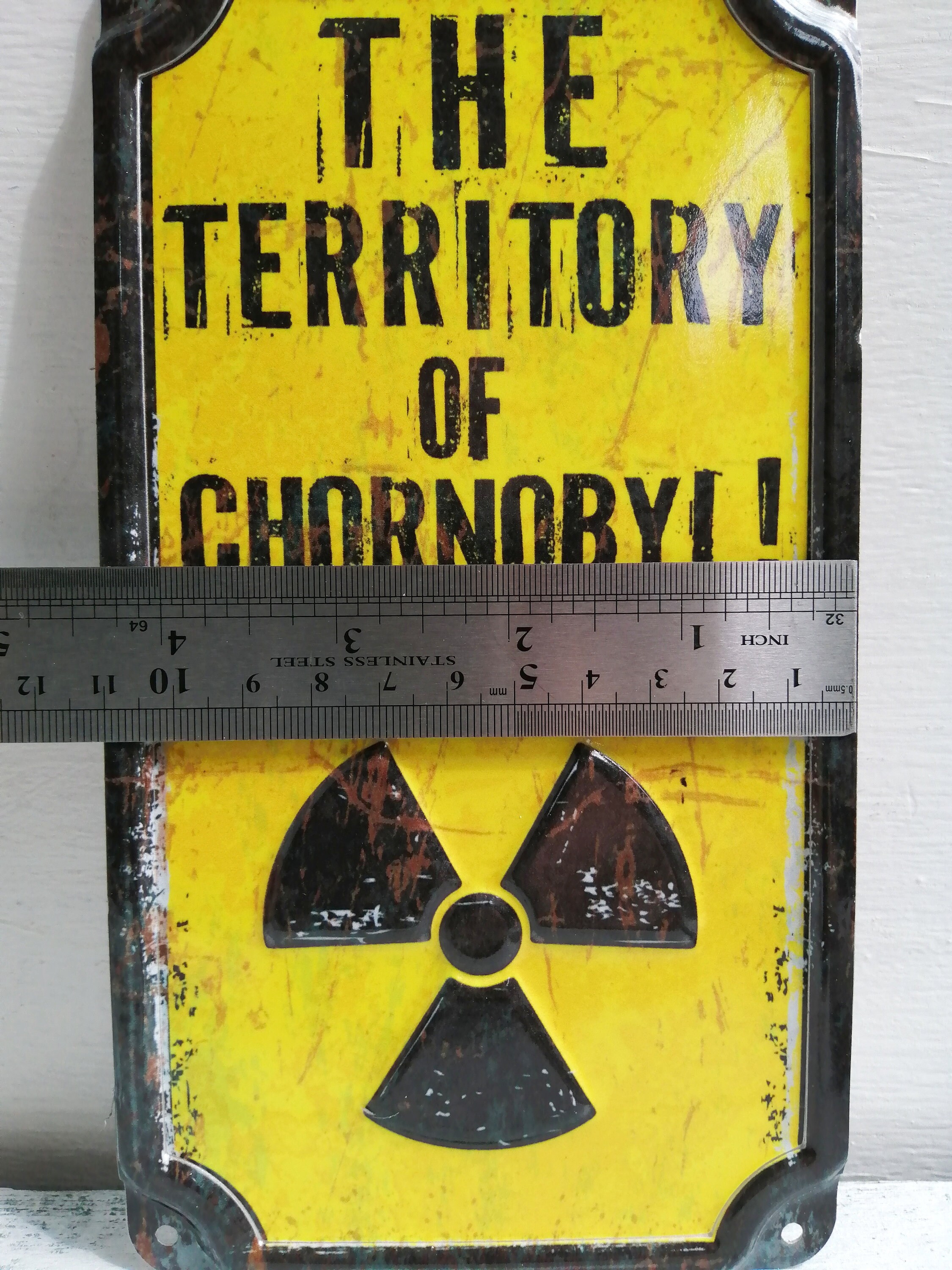 Radioactive Danger Sign Chernobyl Zone Safety Warning Sign Garage Decor ...