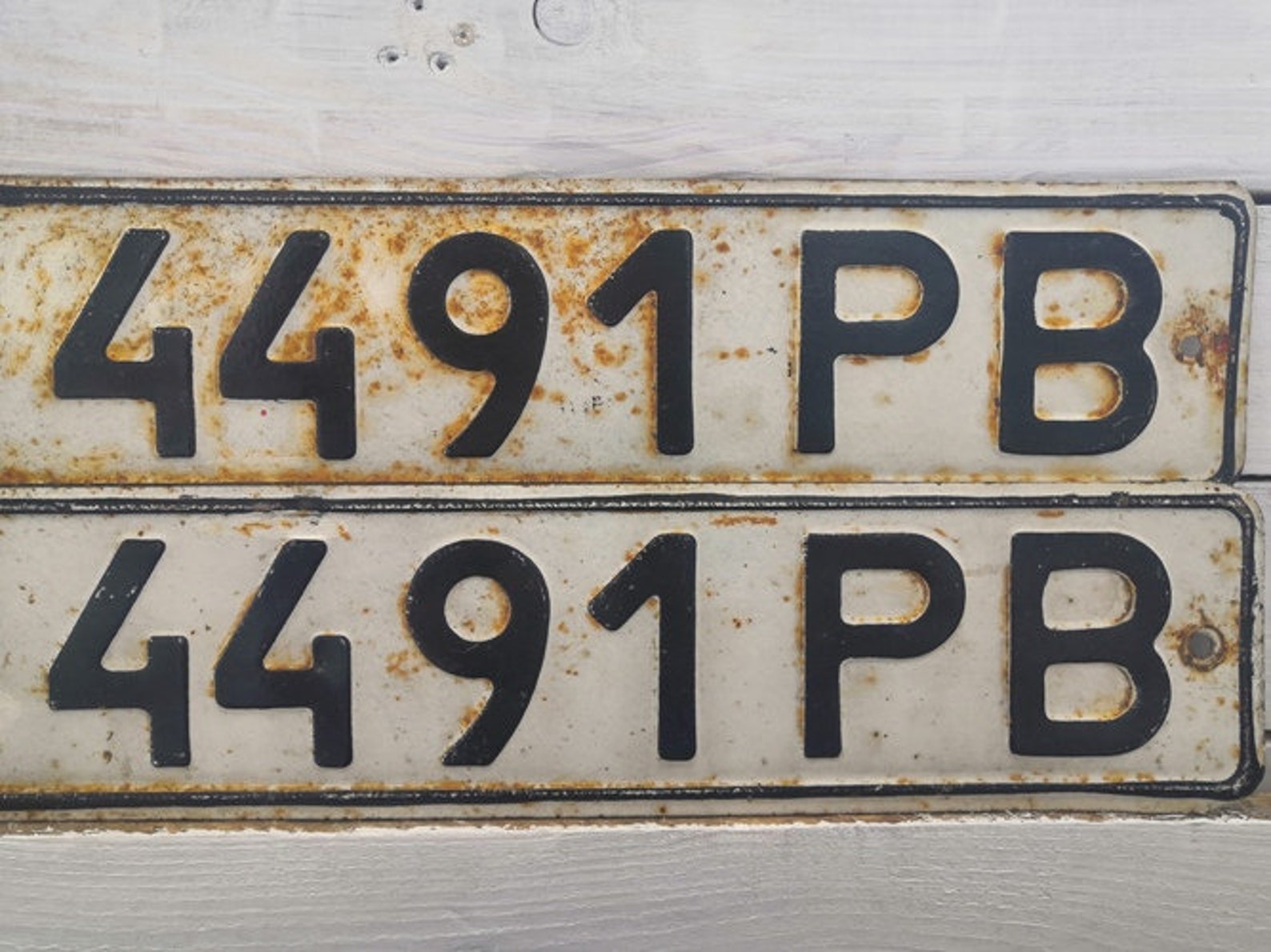 Pair of Vintage USSR Car Number Plates Soviet Car Licence | Etsy