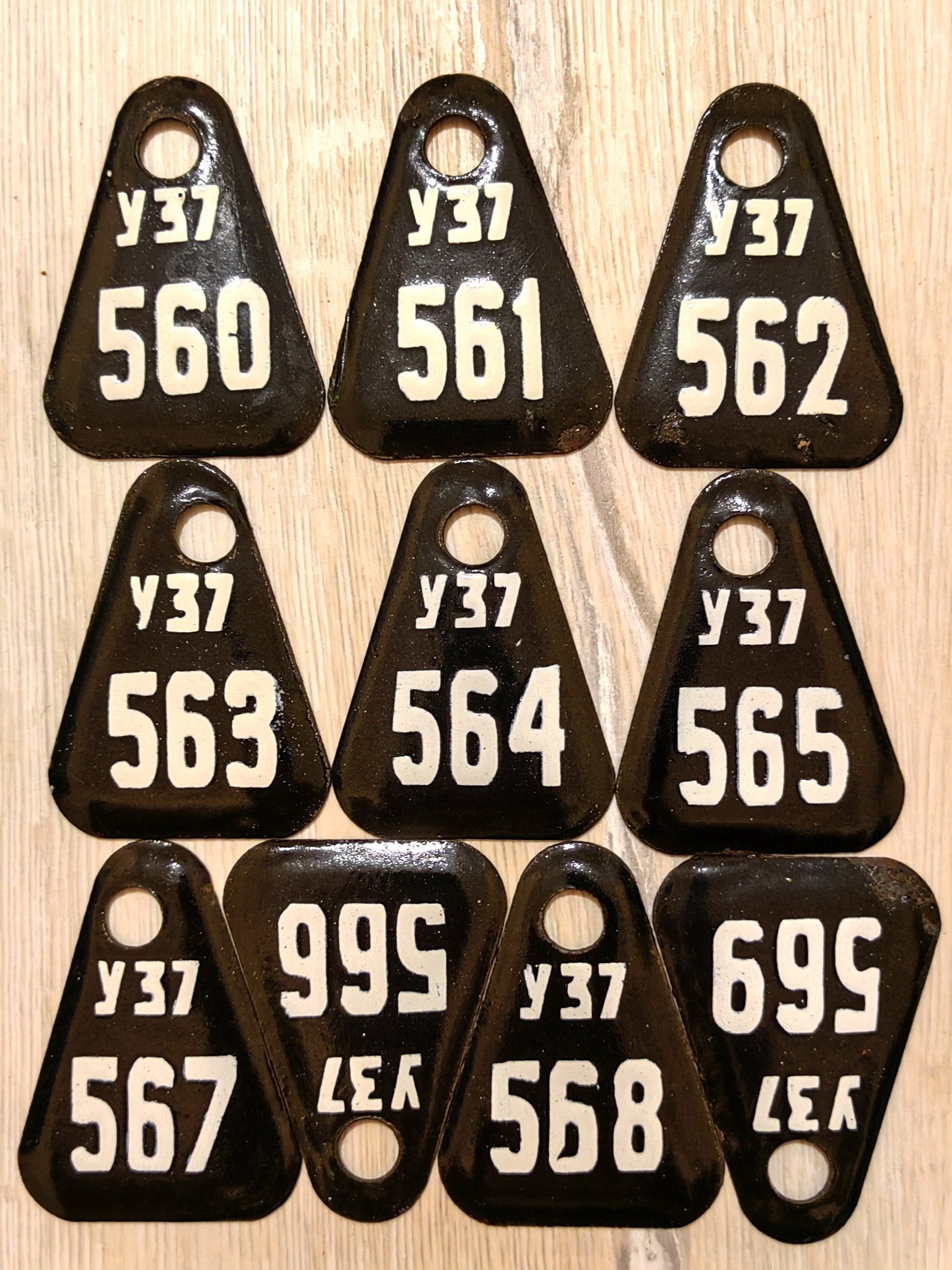 Vintage USSR Metal Wardrobe Tag Sign Dressing Room Number Hotel Room ...