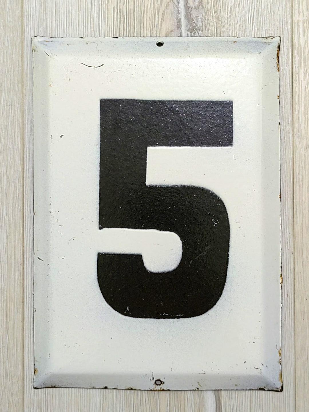 9" * 6" Vintage Enameled House Door Gate Number 5 Soviet Era Door ...
