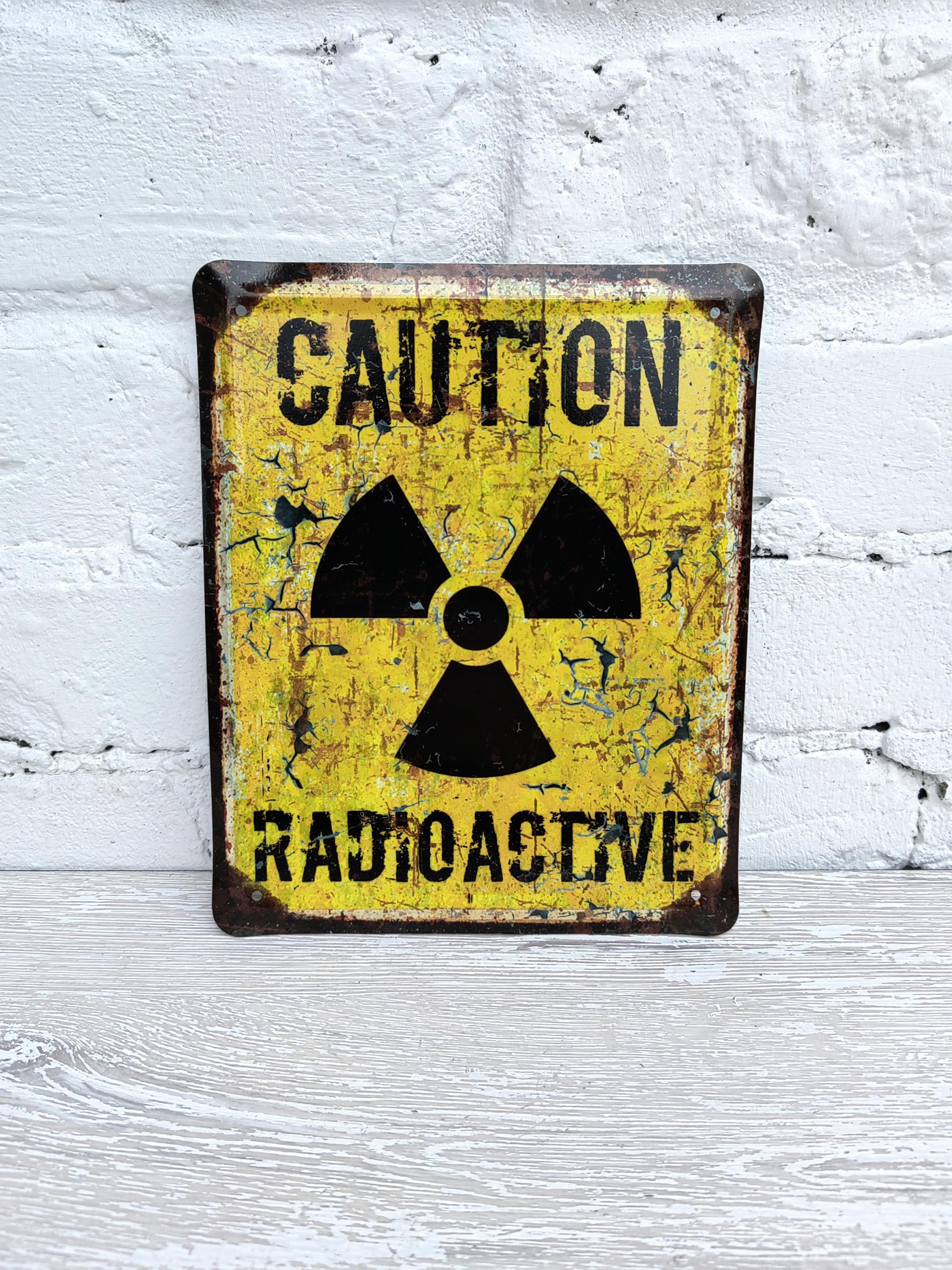Radioactive Danger Sign Chernobyl Zone Safety Warning Sign Garage Decor ...