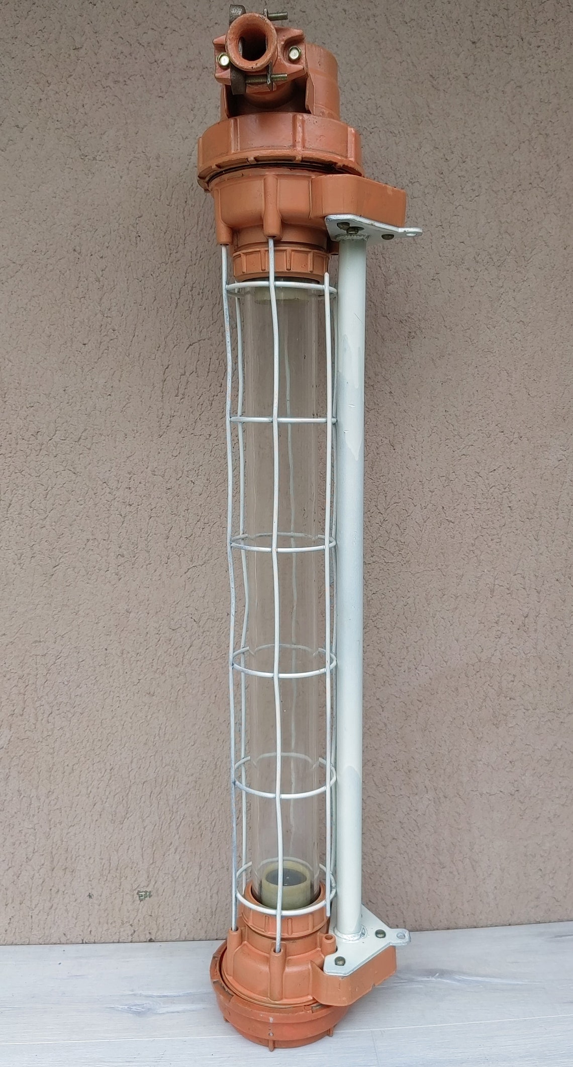 35 Inches Long Vintage Soviet Era Fluorescent Explosion Proof Lamp ...