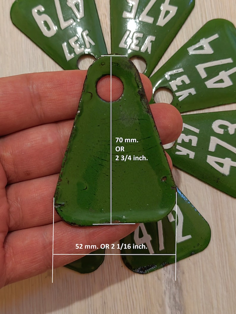 Vintage USSR Metal Wardrobe Tag Sign Dressing Room Number Hotel Room ...
