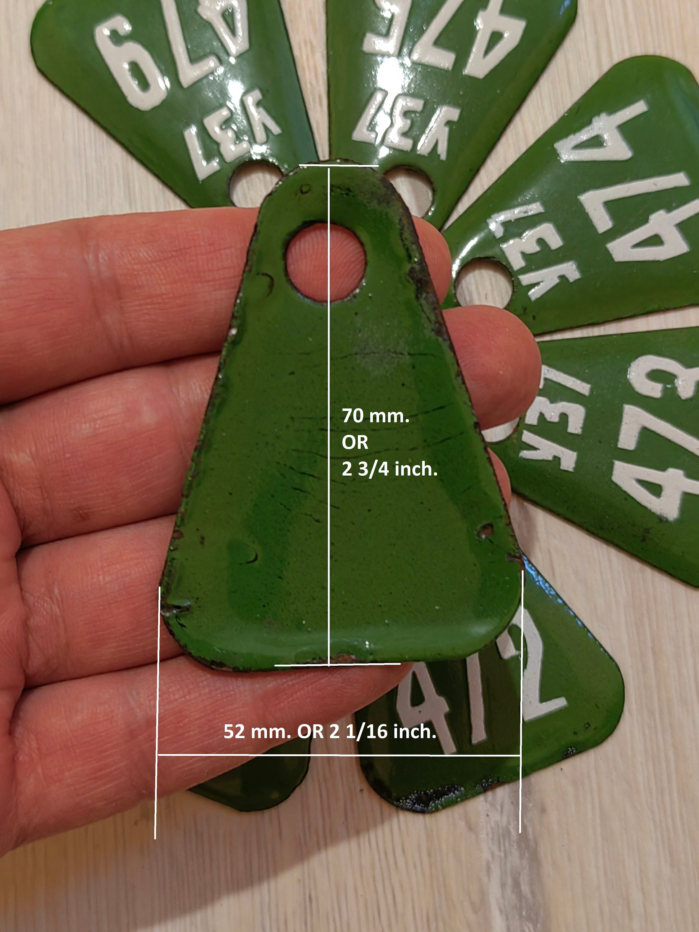 Vintage USSR Metal Wardrobe Tag Sign Dressing Room Number Hotel Room ...