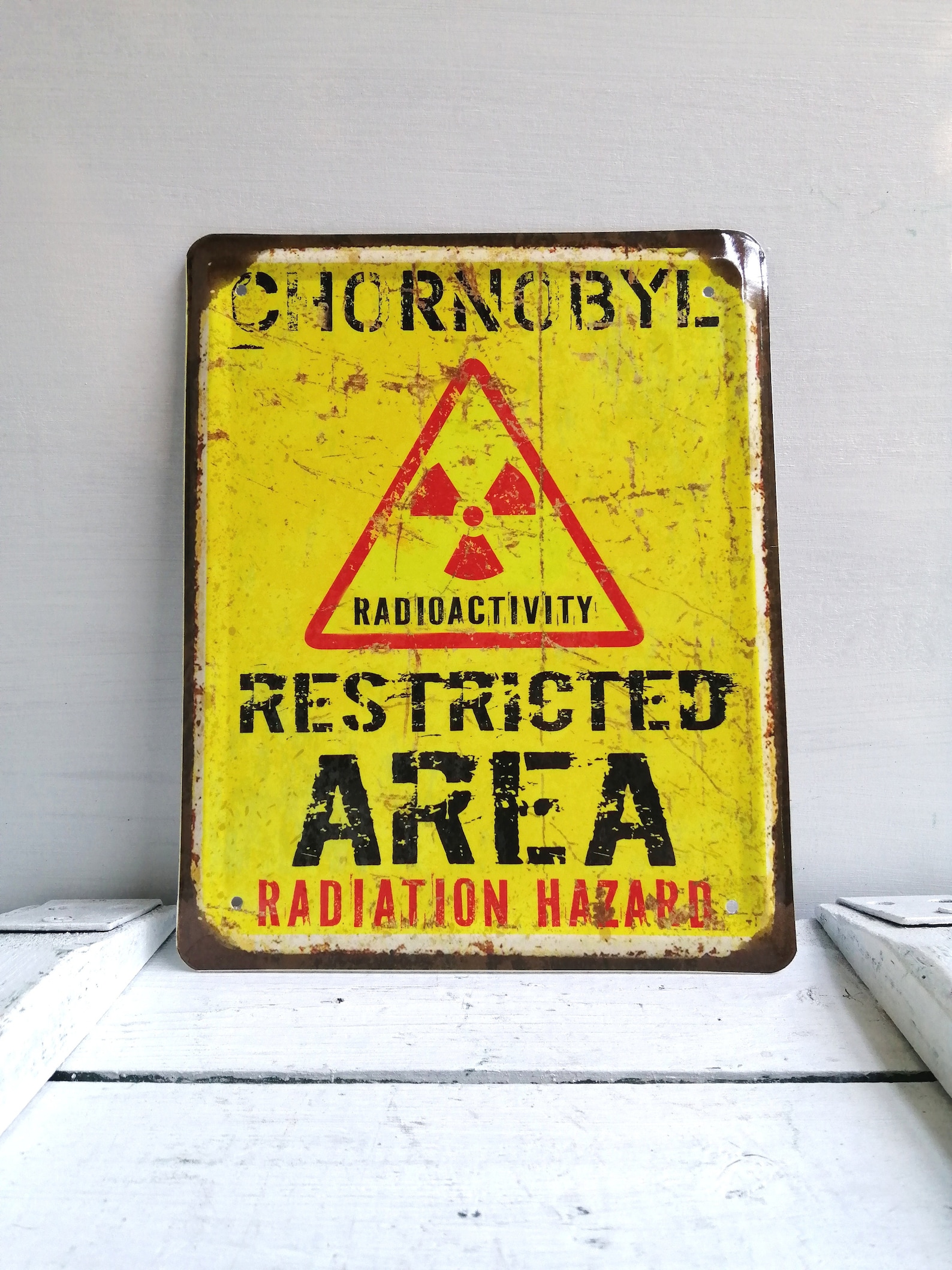 Danger Sign Chernobyl Zone Safety Warning Sign Garage Decor Wall Decor ...