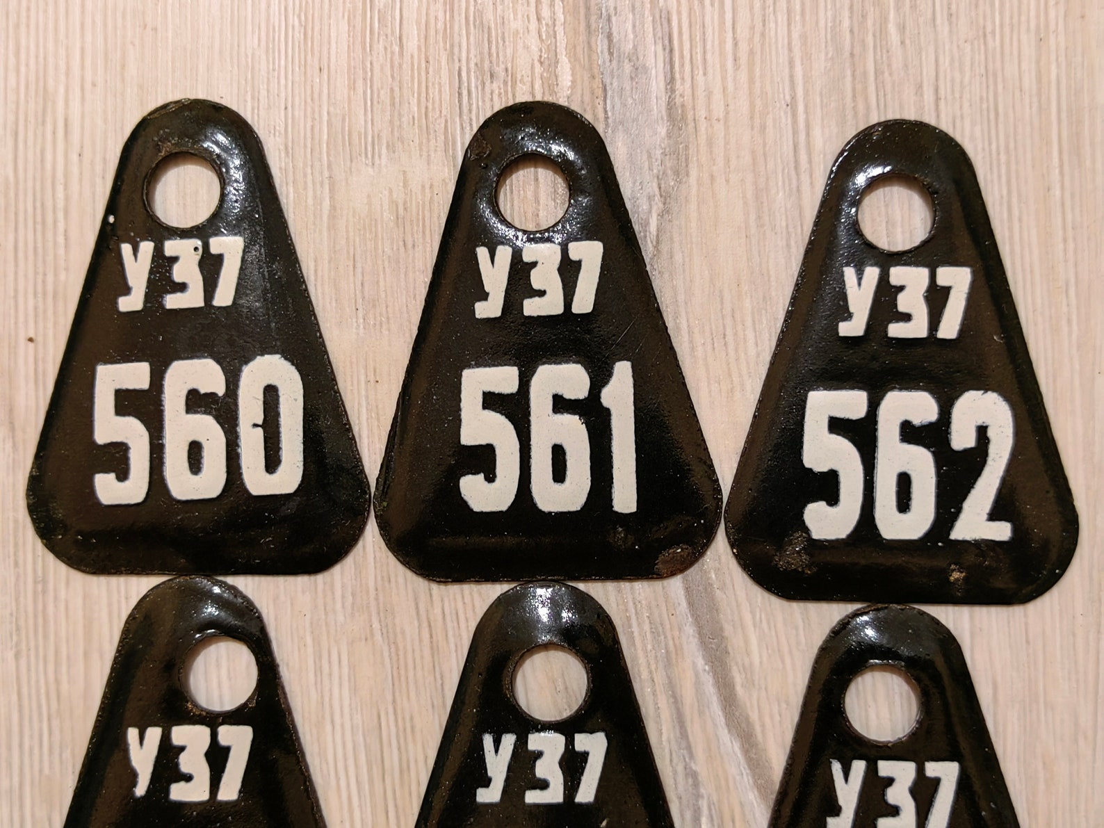 Vintage USSR Metal Wardrobe Tag Sign Dressing Room Number Hotel Room ...