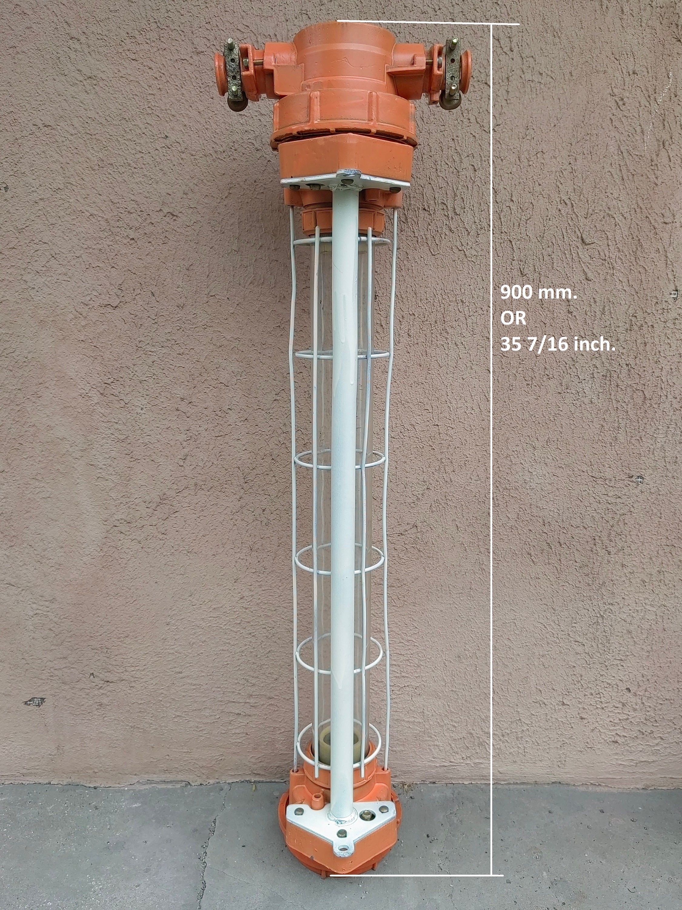 35 Inches Long Vintage Soviet Era Fluorescent Explosion Proof Lamp ...