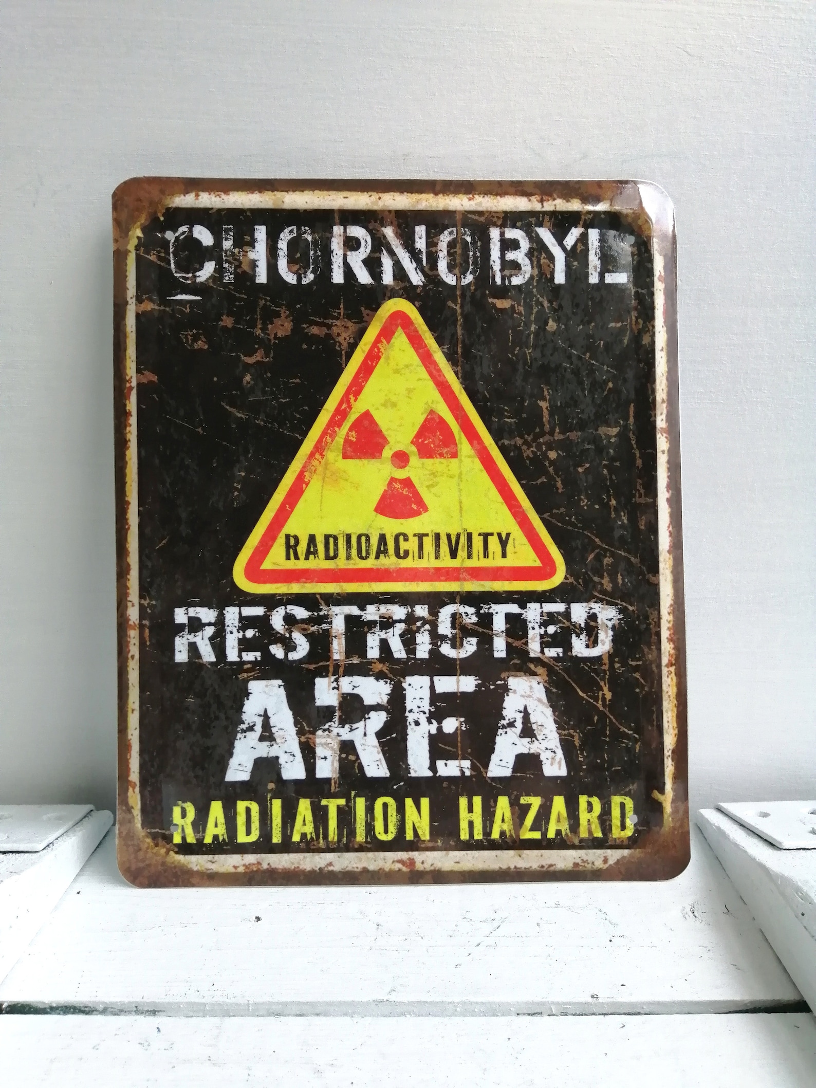 Hazard Danger Sign Chernobyl Zone Safety Warning Sign Garage Decor Wall ...