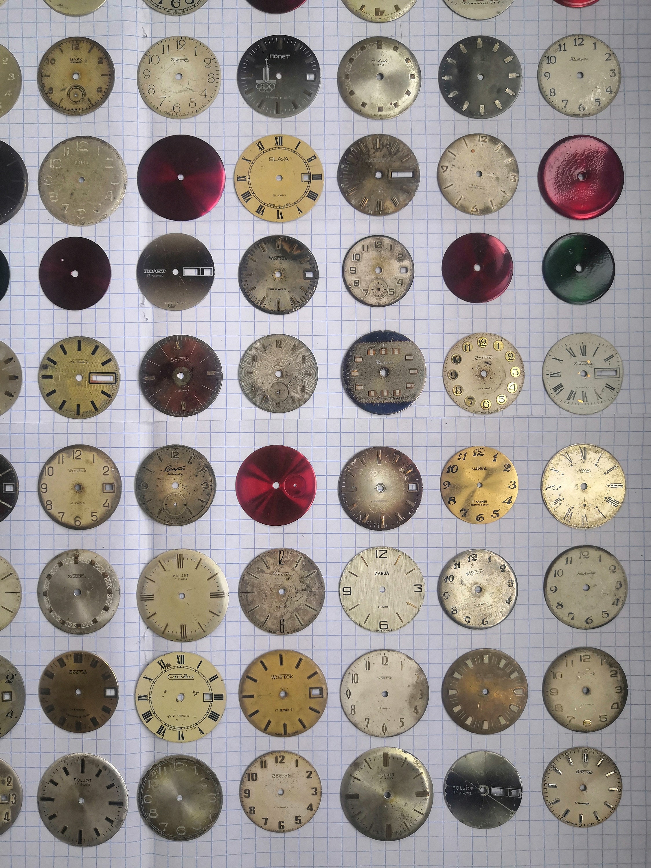 110 Pcs Watch Faces Mens Watch Dials Patina Watch Faces - Etsy
