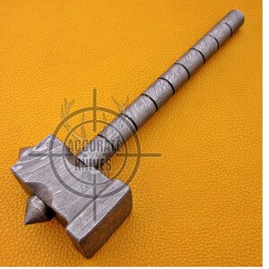 Exclusive Hand Forged Damascus Steel Hammer Fully Functionally Solid ...