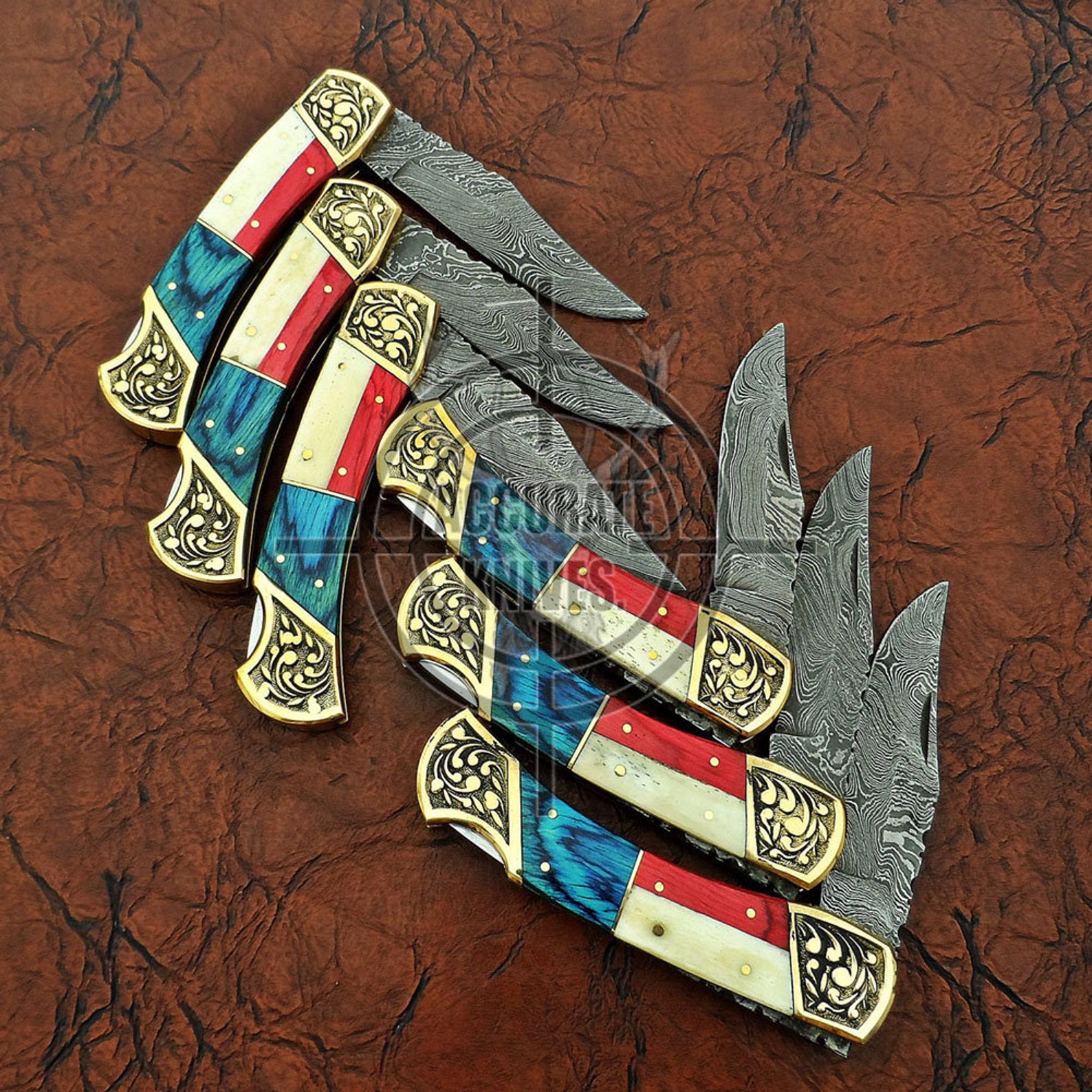 Beautiful Handmade US Flag Handle Damascus Steel Pocket - Etsy