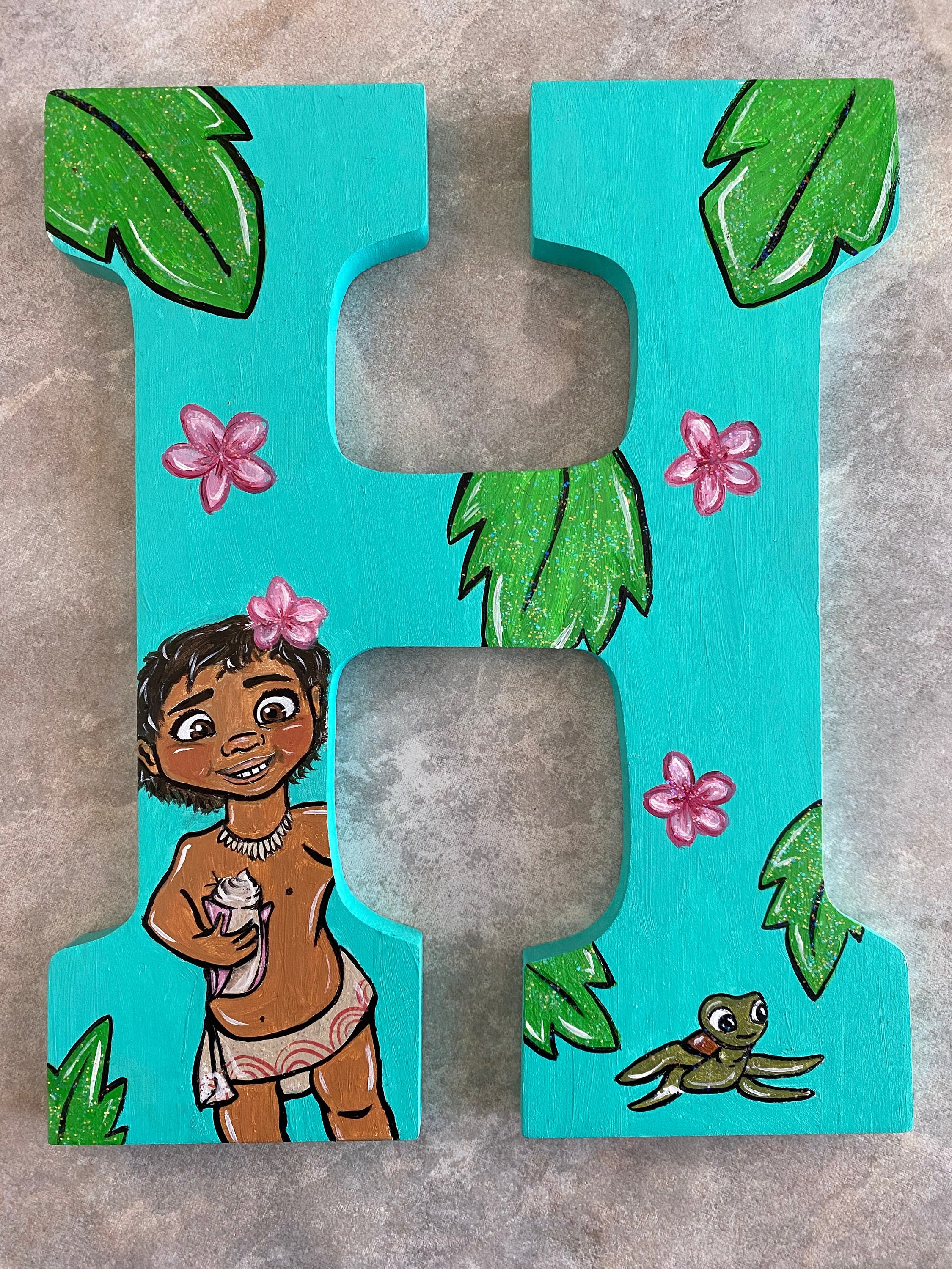 Hand Painted Moana Letters PER LETTER | Etsy