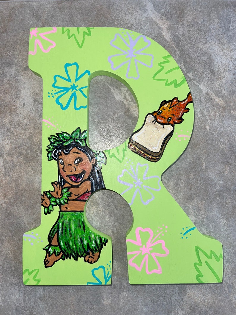 Hand Painted Lilo & Stitch Letters PER LETTER - Etsy