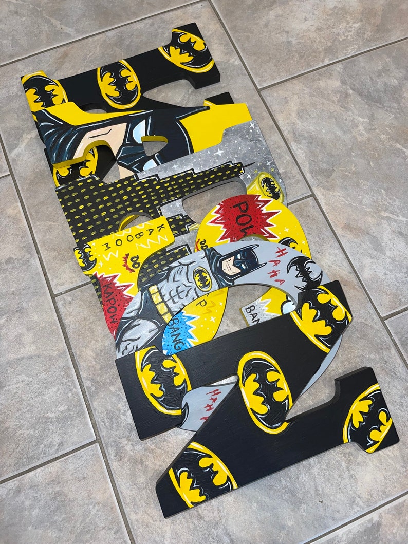Hand Painted Batman Letters PER LETTER - Etsy