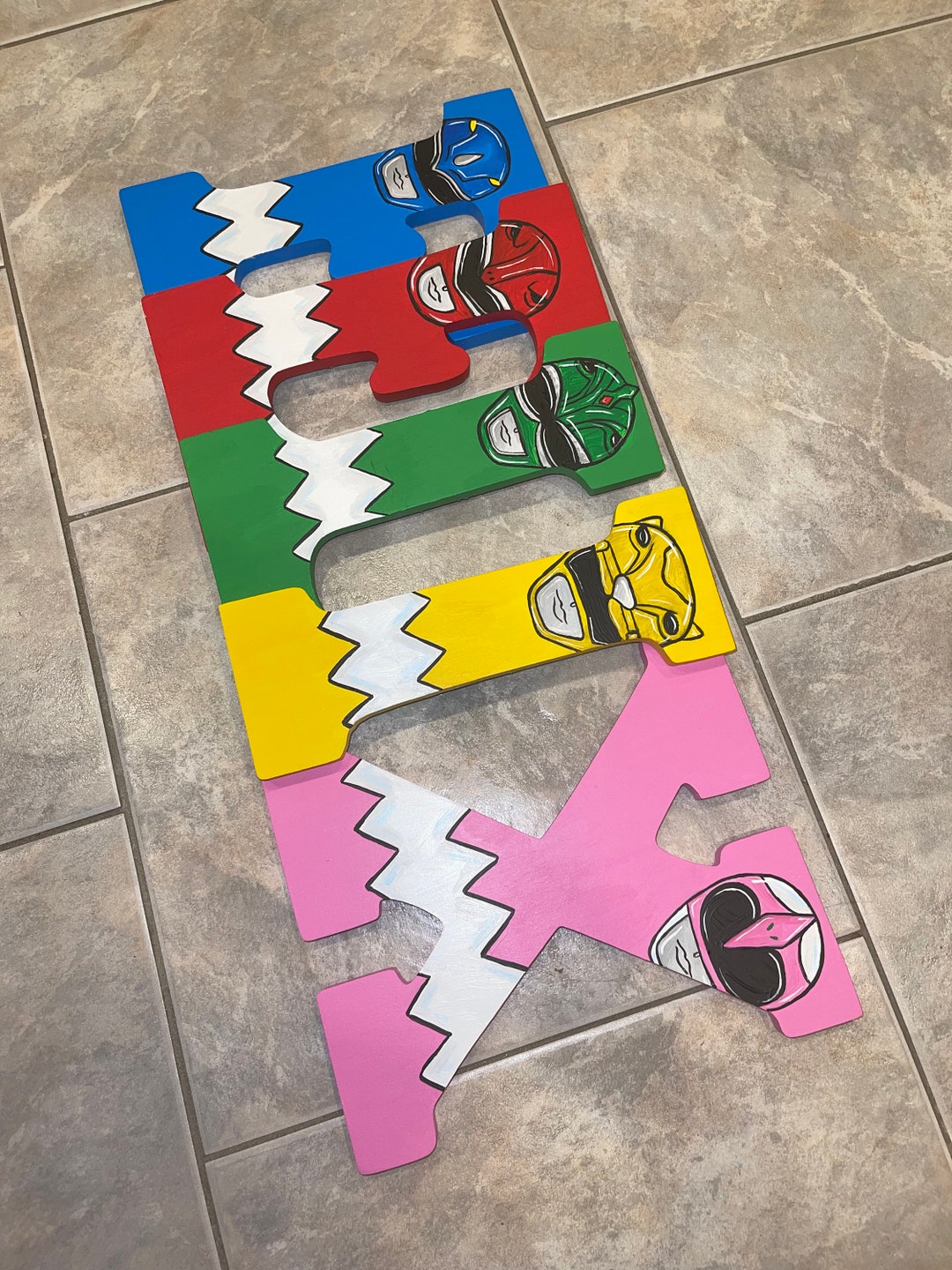 Hand Painted Power Rangers Letters PER LETTER - Etsy