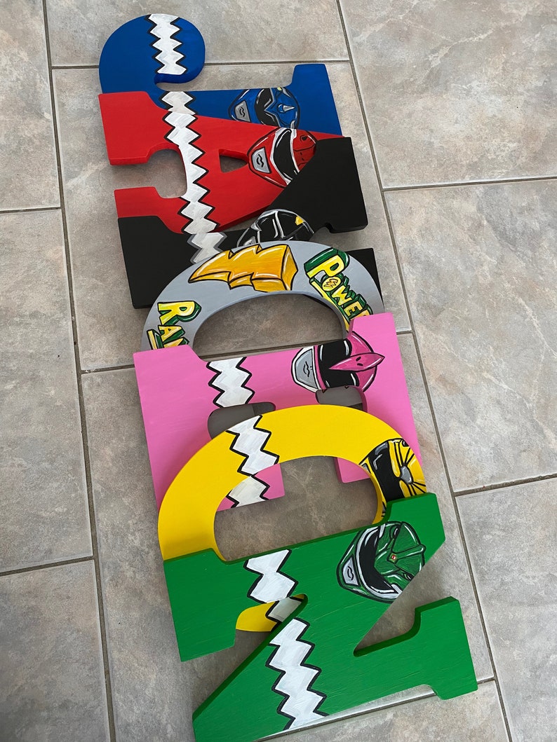 Hand Painted Power Rangers Letters PER LETTER | Etsy