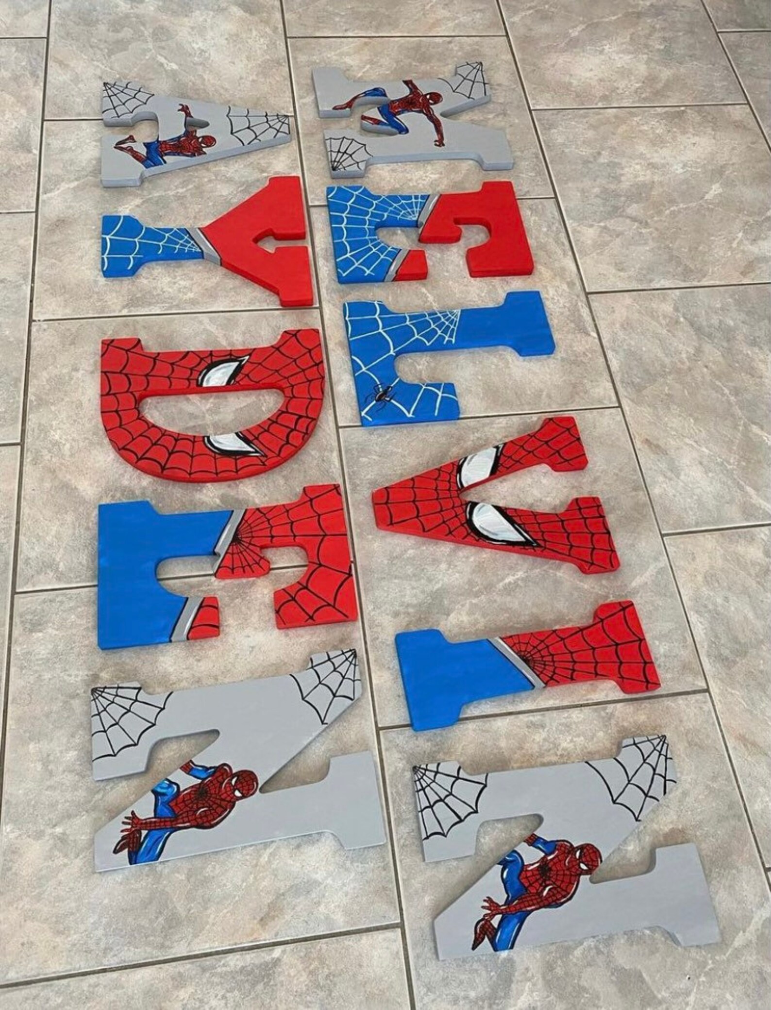 Handpainted Spiderman Letters (PER LETTER) - Etsy
