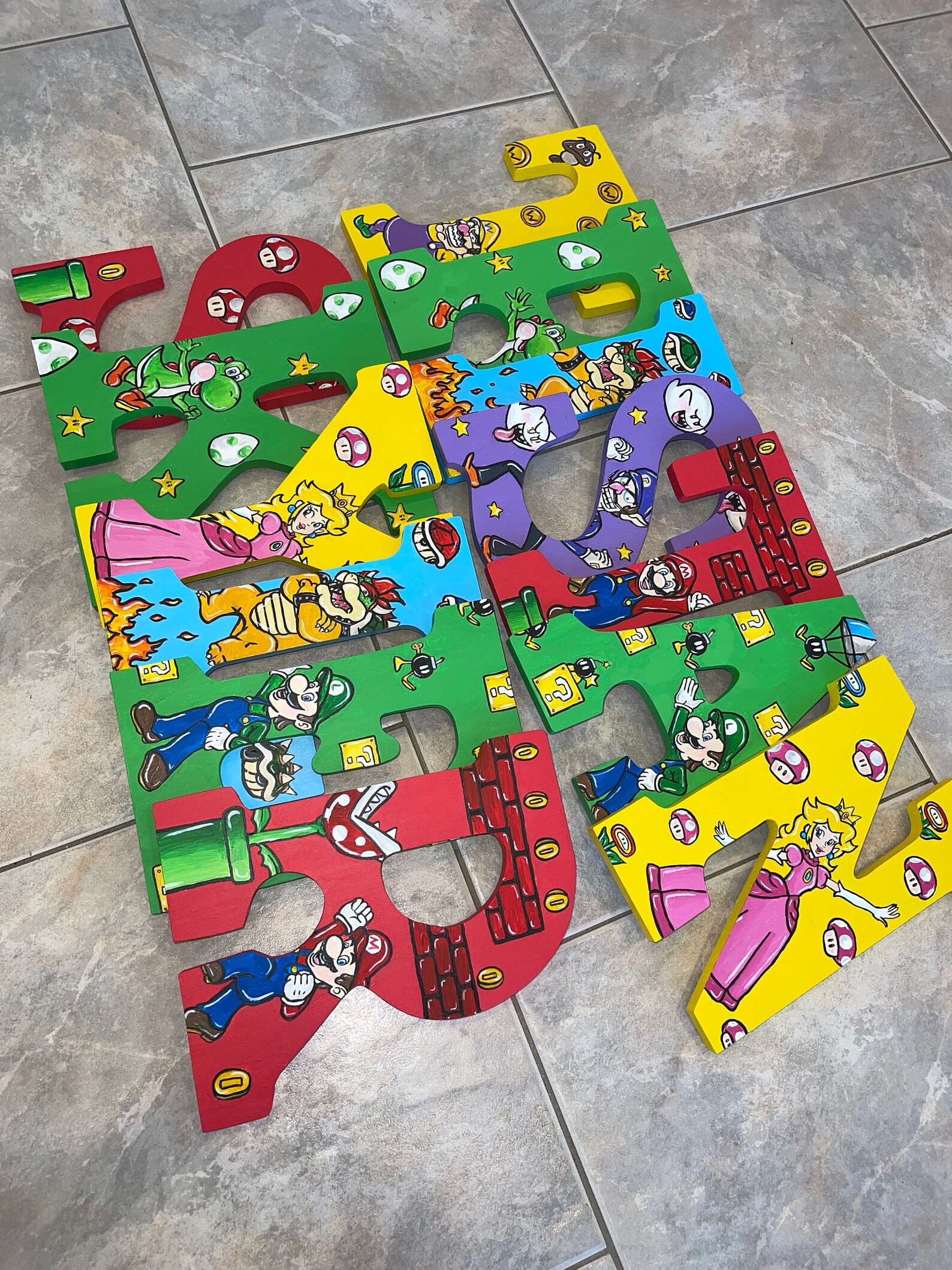 Hand Painted Video Game Letters PER LETTER - Etsy