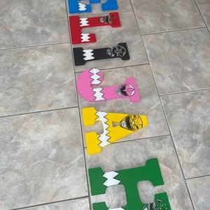 Hand Painted Power Rangers Letters (PER LETTER) - Etsy