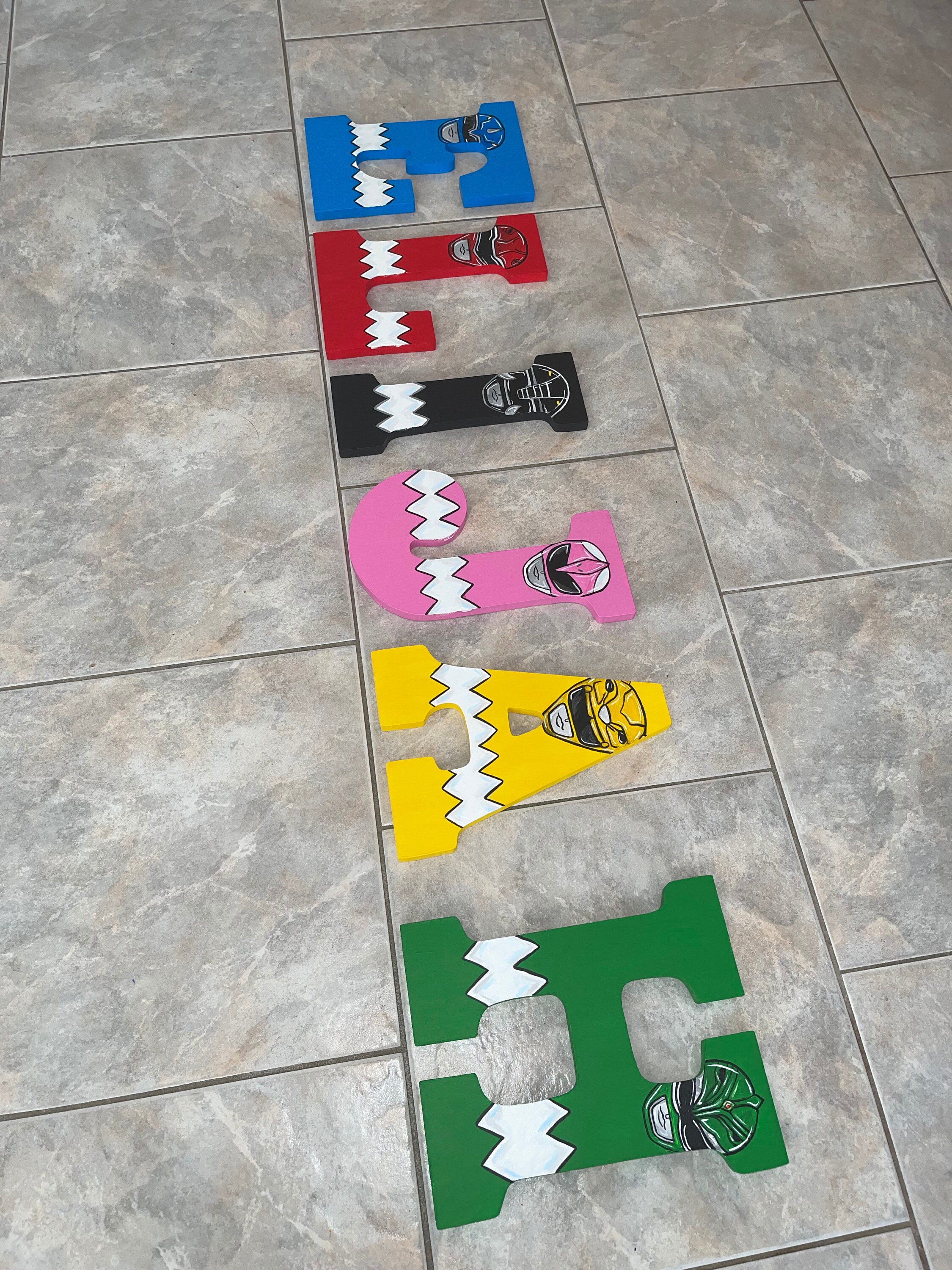 Hand Painted Power Rangers Letters (PER LETTER) - Etsy