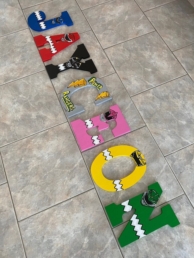 Hand Painted Power Rangers Letters PER LETTER | Etsy