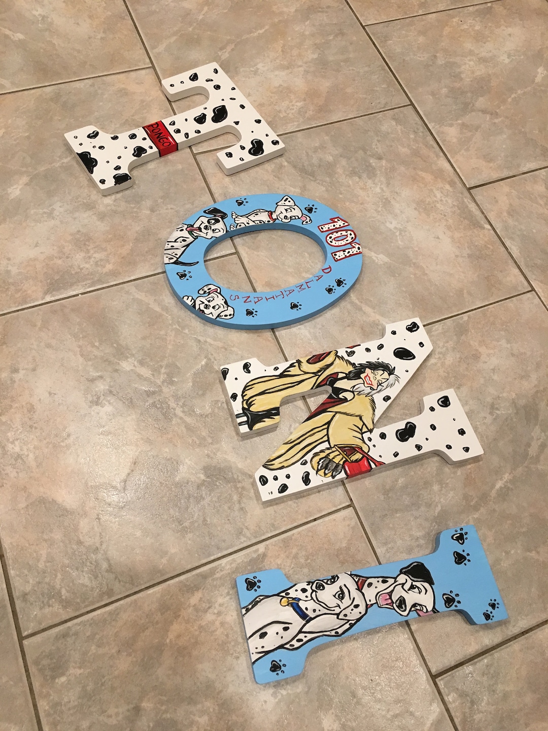 Hand Painted Dalmatian Letters (PER LETTER) - Etsy
