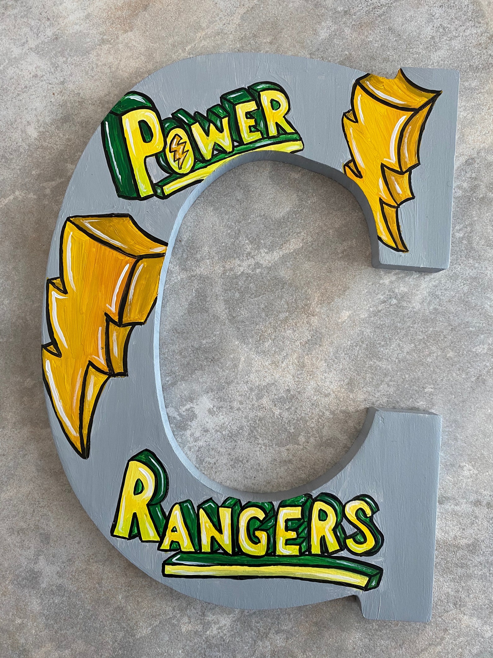 Hand Painted Power Rangers Letters PER LETTER | Etsy