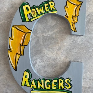 Hand Painted Power Rangers Letters PER LETTER | Etsy