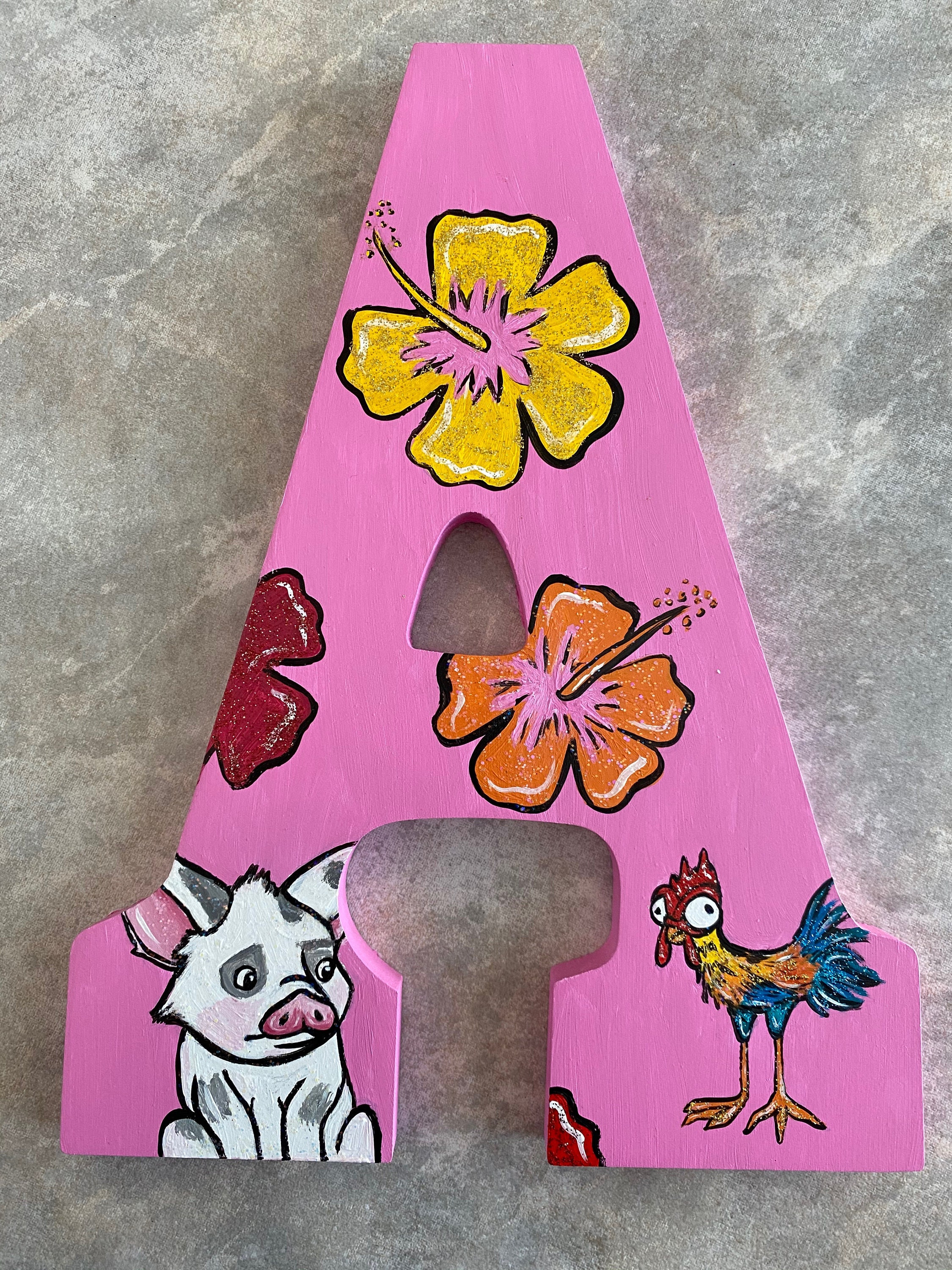 Hand Painted Moana Letters PER LETTER | Etsy