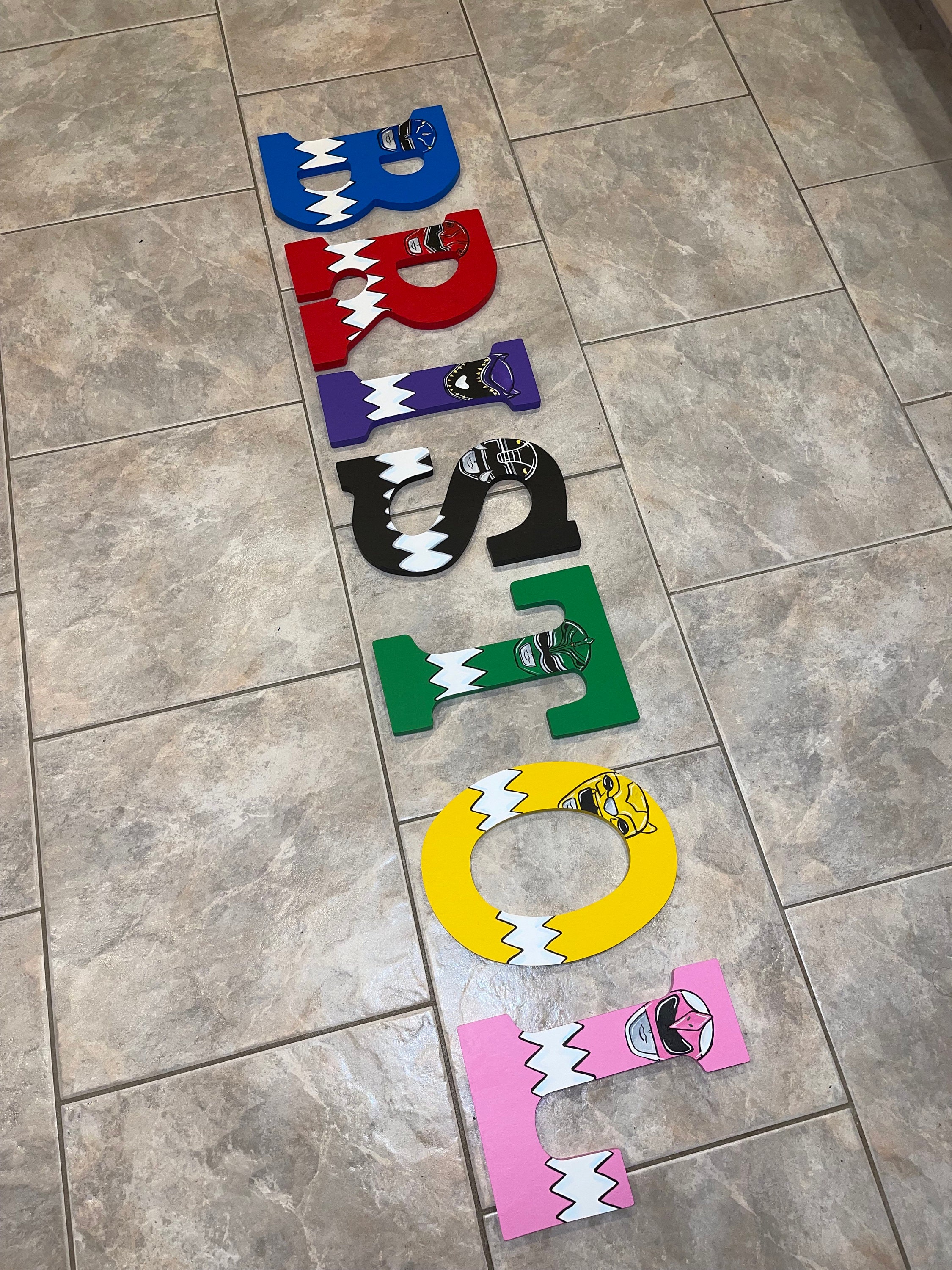 Hand Painted Power Rangers Letters (PER LETTER) - Etsy