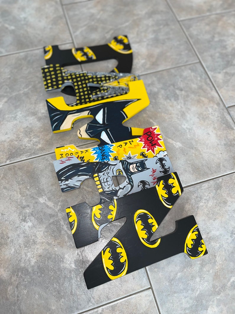 Hand Painted Batman Letters PER LETTER - Etsy