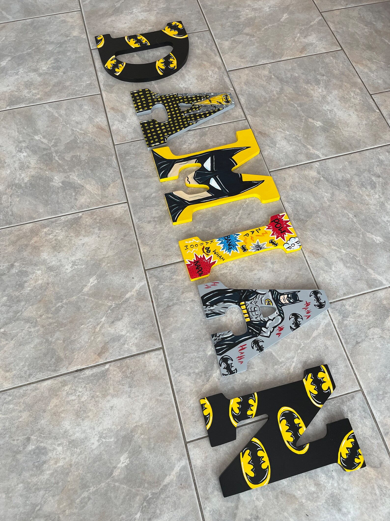 Hand Painted Batman Letters PER LETTER - Etsy