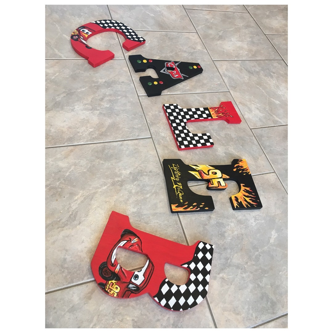 Hand Painted CARS Letters PER LETTER - Etsy