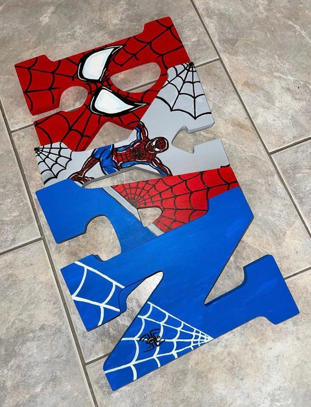 Handpainted Spiderman Letters (PER LETTER) - Etsy
