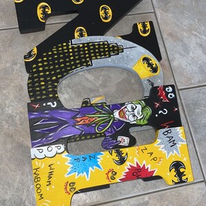 Hand Painted Batman Letters PER LETTER - Etsy