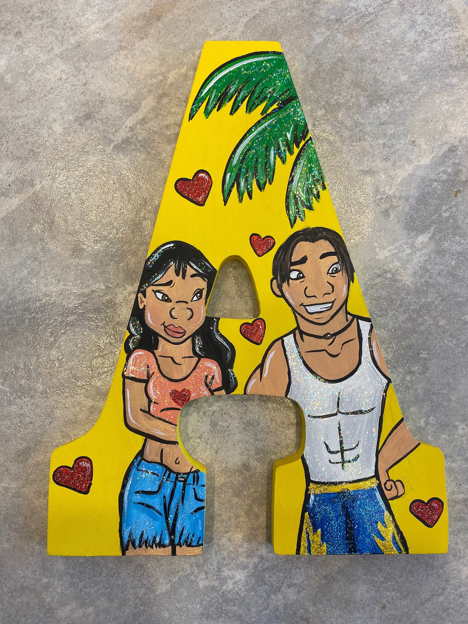 Hand Painted Lilo & Stitch Letters PER LETTER - Etsy