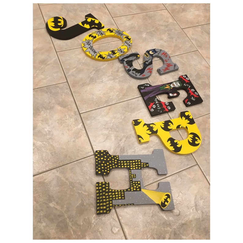 Hand Painted Batman Letters PER LETTER - Etsy