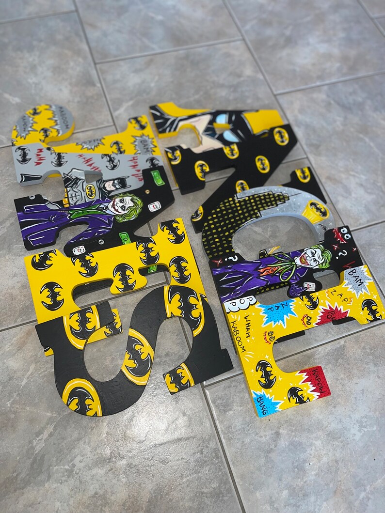 Hand Painted Batman Letters PER LETTER - Etsy