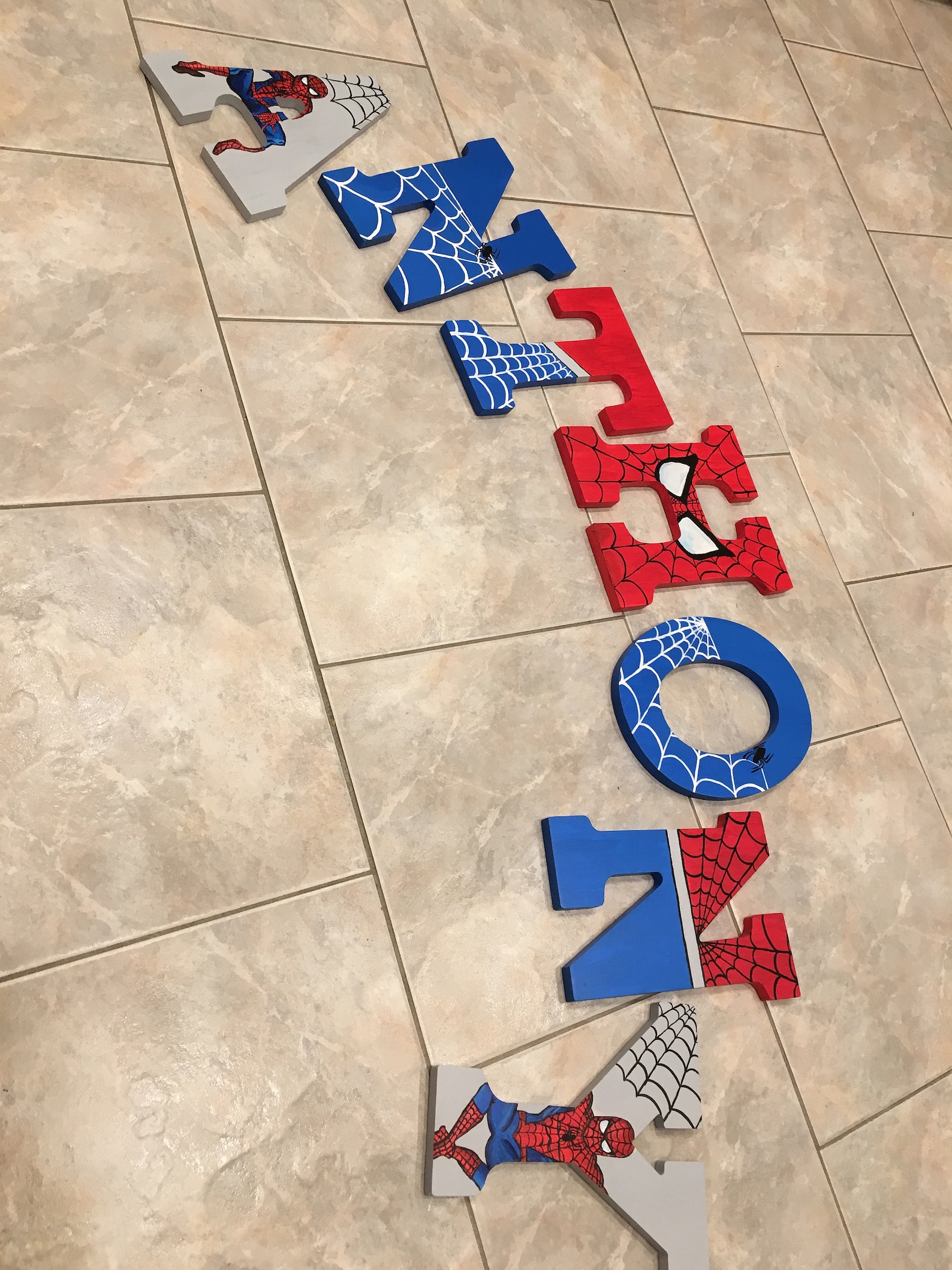 Handpainted Spiderman Letters (PER LETTER) - Etsy