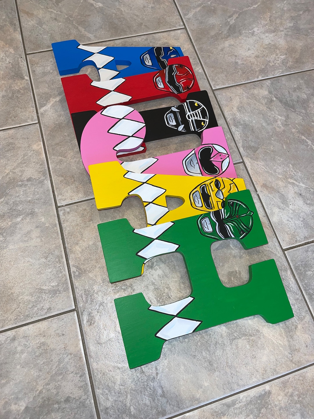 Hand Painted Power Rangers Letters (PER LETTER) - Etsy