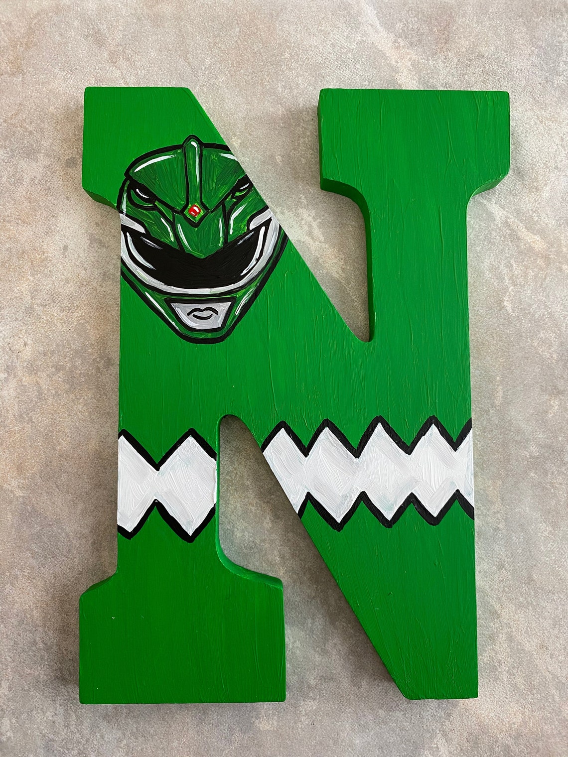 Letras de Power Rangers pintadas a mano POR CARTA - Etsy México