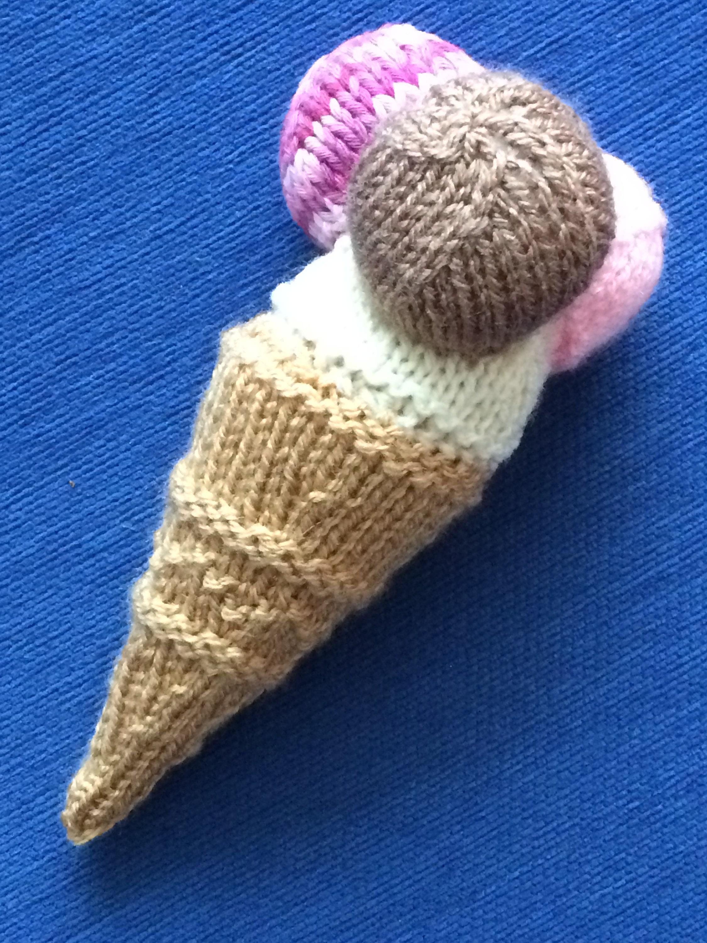 Ice Cream Cone Knitting Pattern Pdf. - Etsy