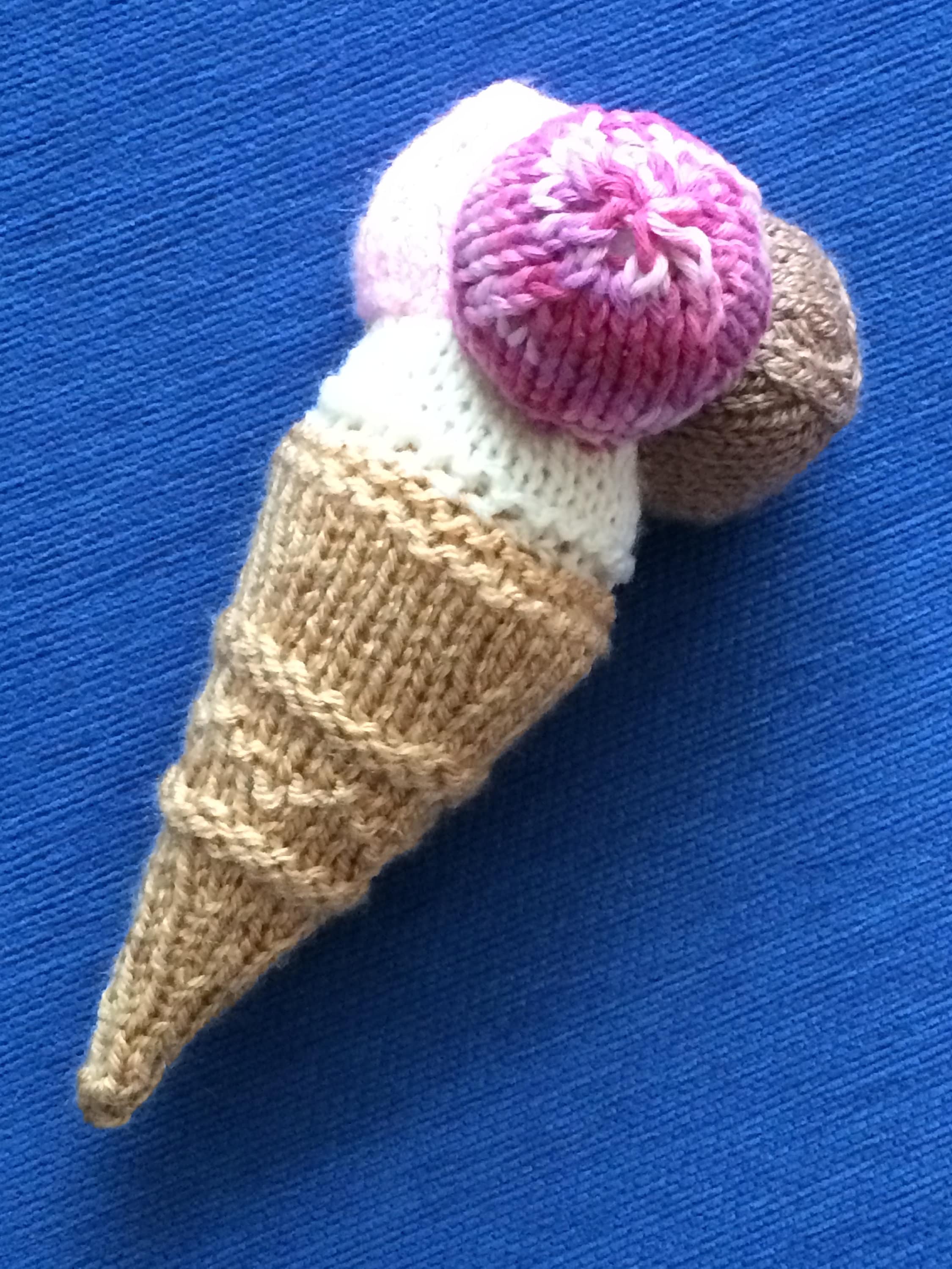 Ice Cream Cone Knitting Pattern Pdf. - Etsy