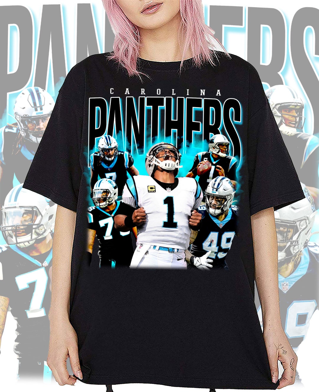 Vintage 90s Carolina PNG, Panther Football Retro Style PNG, Carolina ...