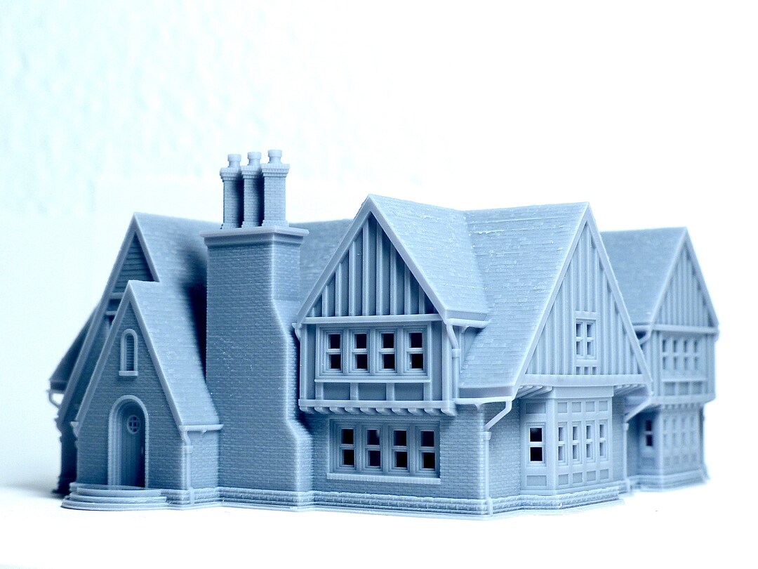 N Scale Tudor Style Brick House - 1:160 for Diorama Modeling Kit ...