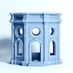 Temple-like Octagonal Pavilion - N Scale 1:160 for Diorama Modeling Kit ...