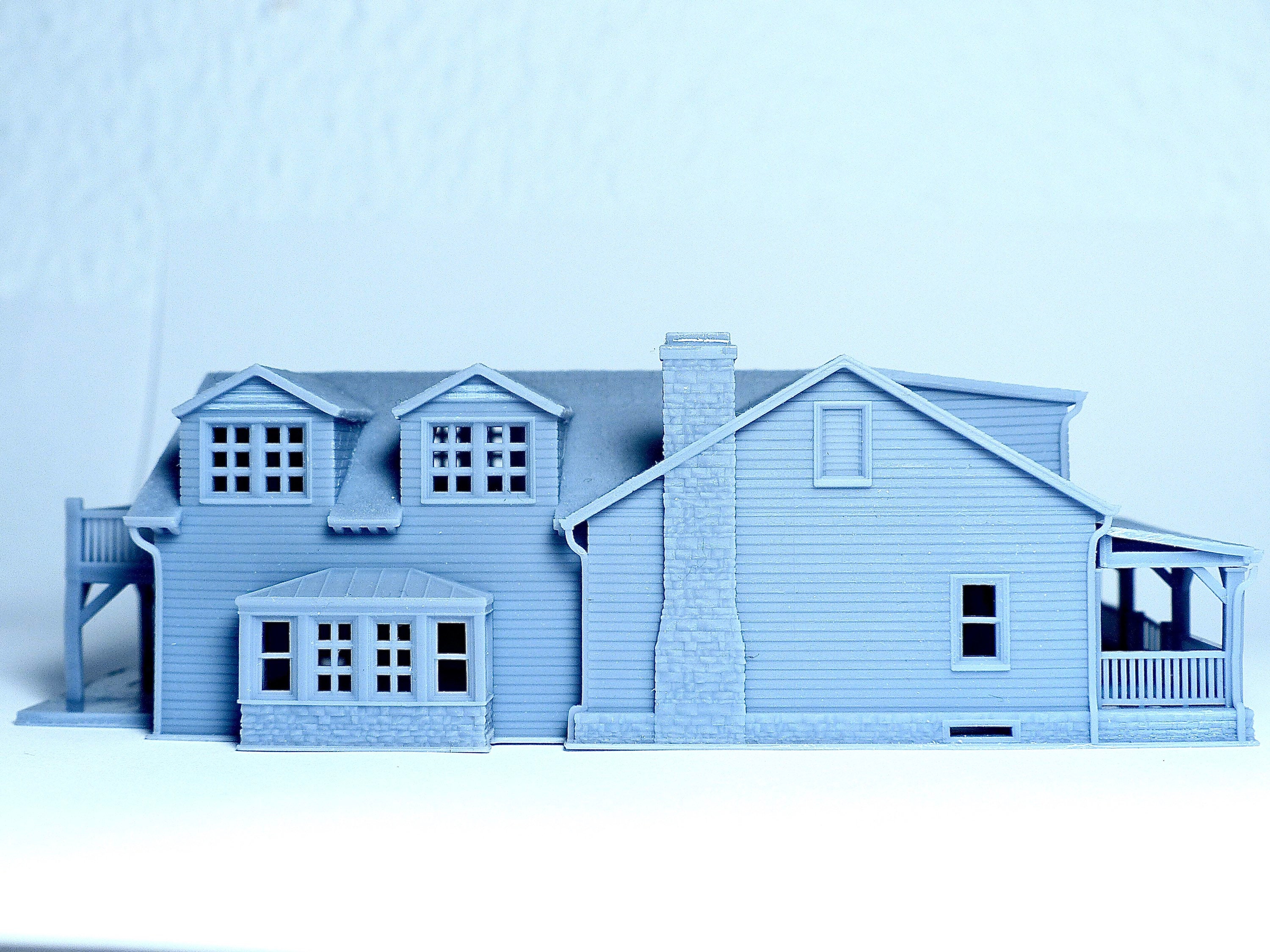 N Scale Farmhouse Style House - 1:160 for Diorama Modeling Kit ...