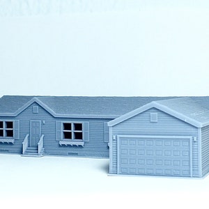 N Scale Ranch House With Parking - 1:160 for Diorama Modeling Kit ...