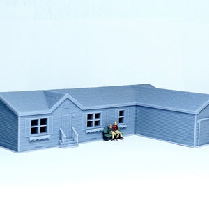 N Scale Ranch House With Parking - 1:160 for Diorama Modeling Kit ...