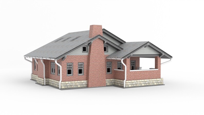 N Scale Brick Structure Farmhouse 1:160 for Diorama Modeling - Etsy